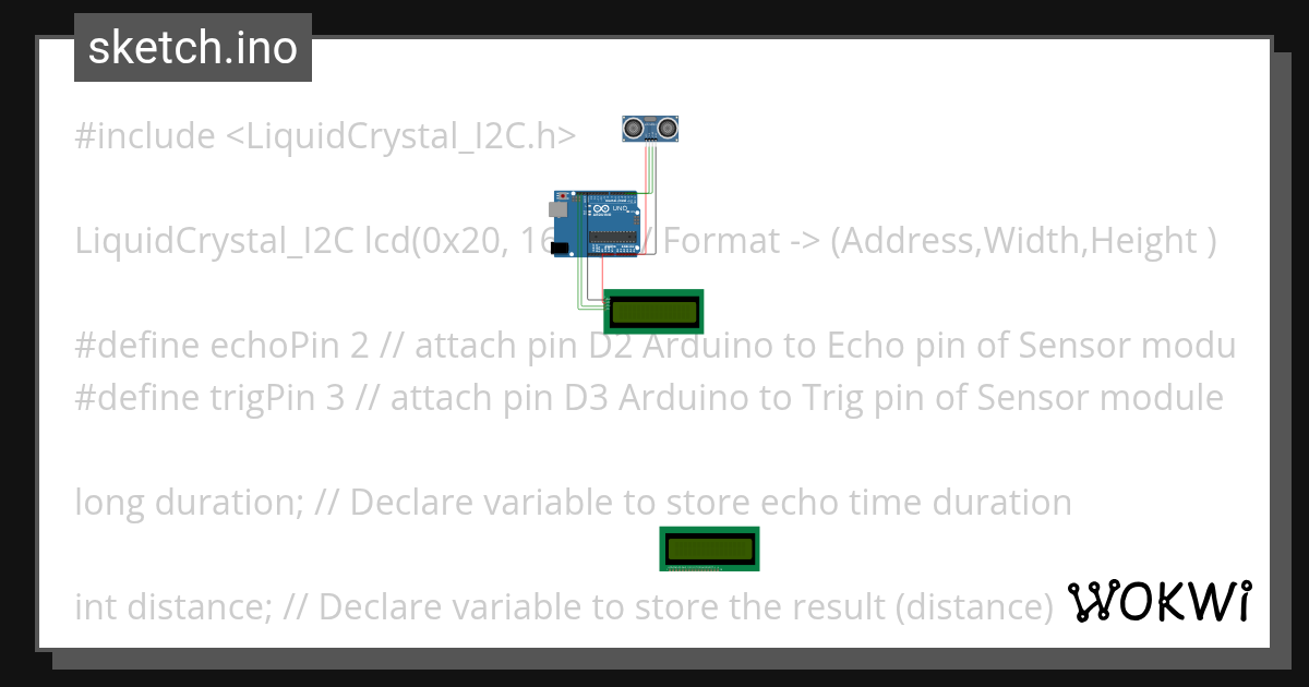 distance - Wokwi ESP32, STM32, Arduino Simulator