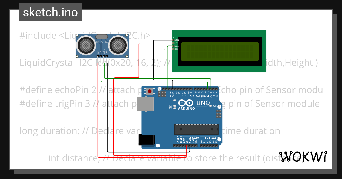 distance - Wokwi ESP32, STM32, Arduino Simulator