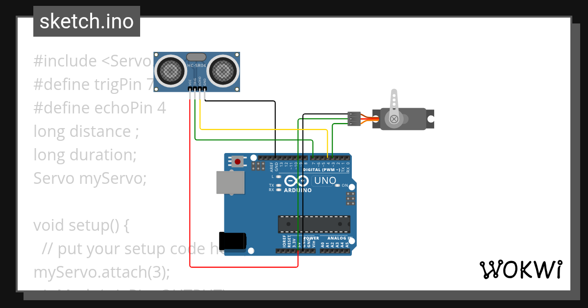 Ultrasonic Wokwi Esp32 Stm32 Arduino Simulator
