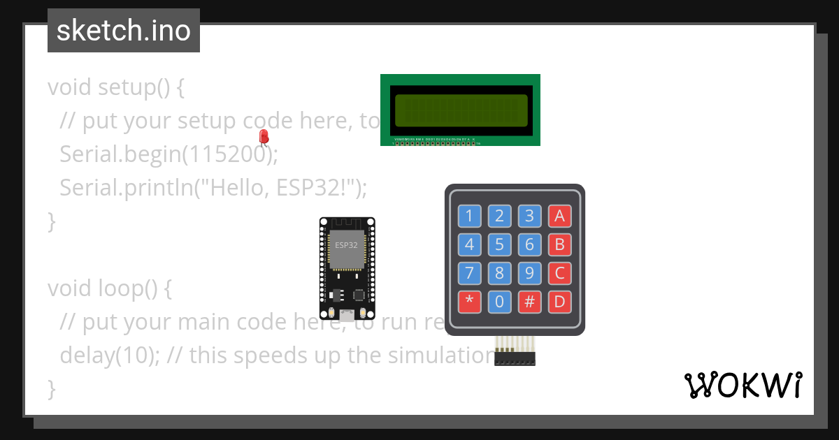 Keypad Wokwi Esp32 Stm32 Arduino Simulator 3145
