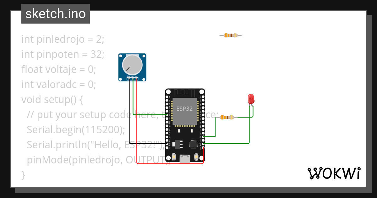 Potenciometro blink - Wokwi ESP32, STM32, Arduino Simulator