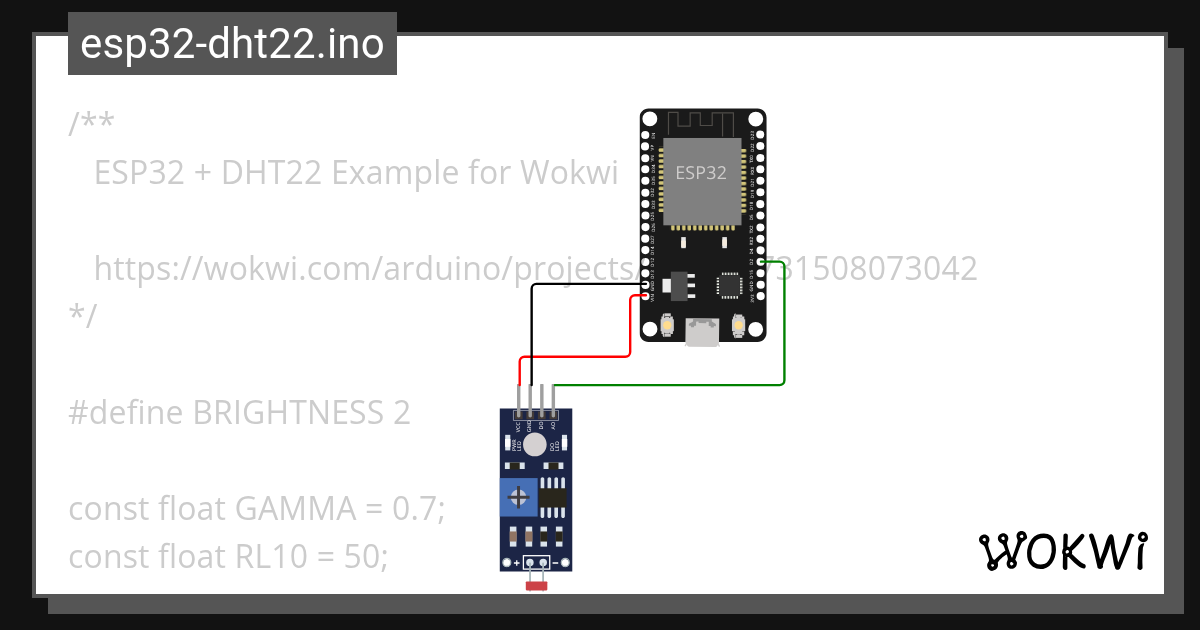 photoresistor.ino - Wokwi ESP32, STM32, Arduino Simulator