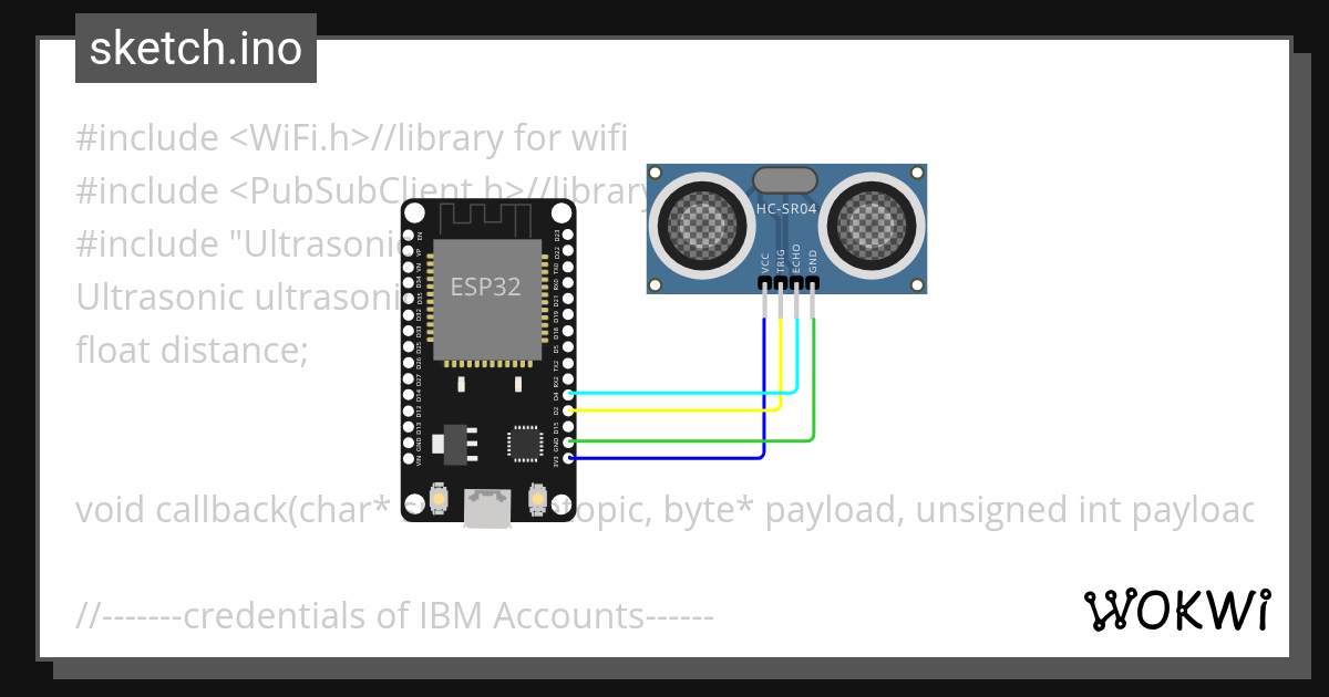 Ultra Sonic Sensor Copy Wokwi Esp32 Stm32 Arduino Simulator 8371