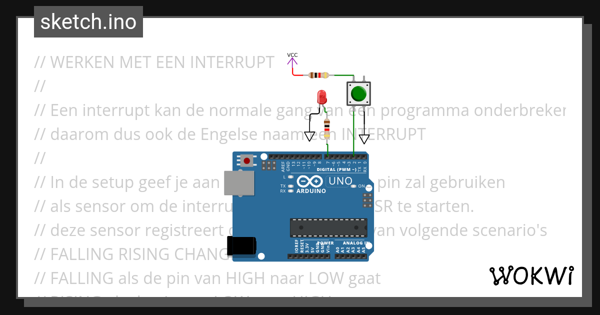 Hardware Interrupt - Wokwi ESP32, STM32, Arduino Simulator