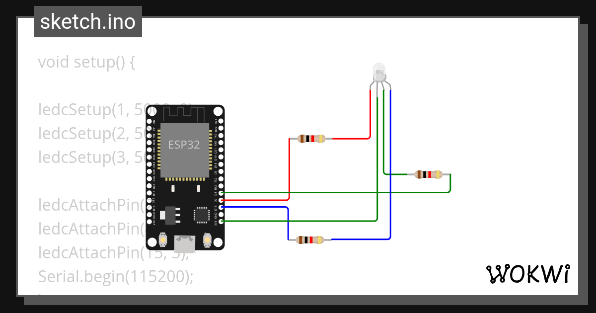 led rgb - Wokwi ESP32, STM32, Arduino Simulator