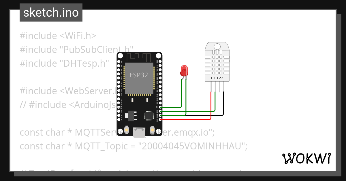 mqtt - Wokwi ESP32, STM32, Arduino Simulator