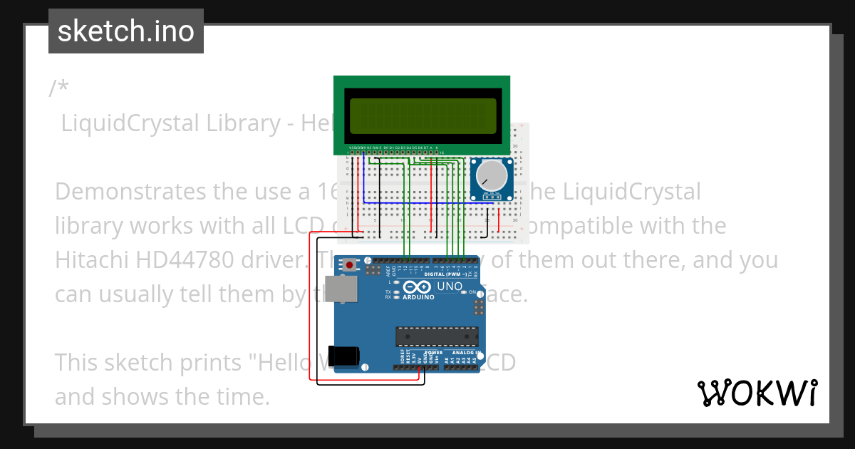 LCD - Wokwi ESP32, STM32, Arduino Simulator
