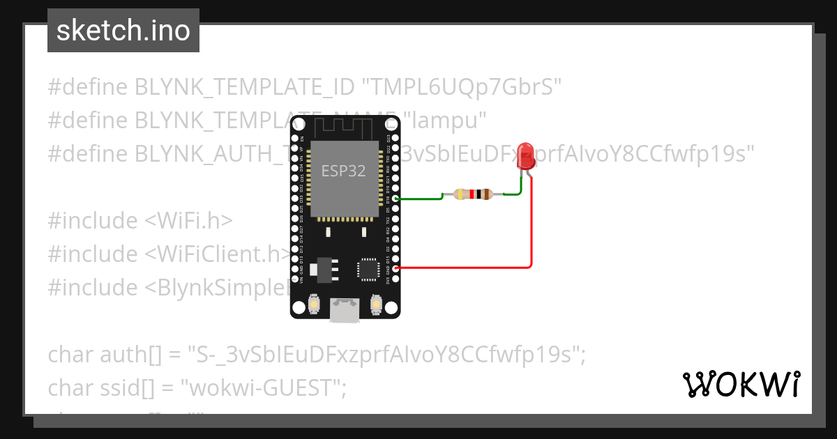 Lampu Wokwi Esp32 Stm32 Arduino Simulator 2129