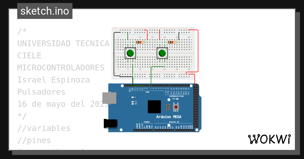 Pulsadores Wokwi Esp32 Stm32 Arduino Simulator