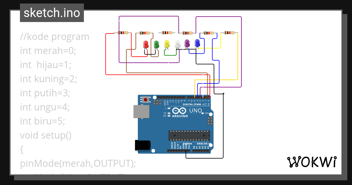 led program - Wokwi ESP32, STM32, Arduino Simulator