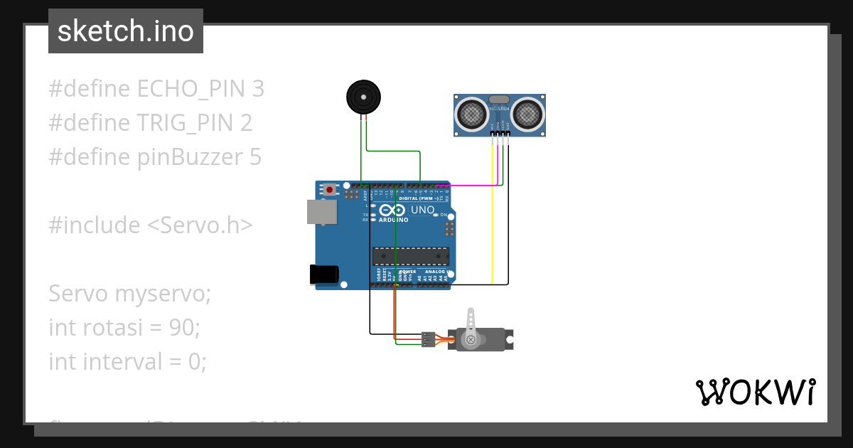 Dhika project palang pintu - Wokwi ESP32, STM32, Arduino Simulator