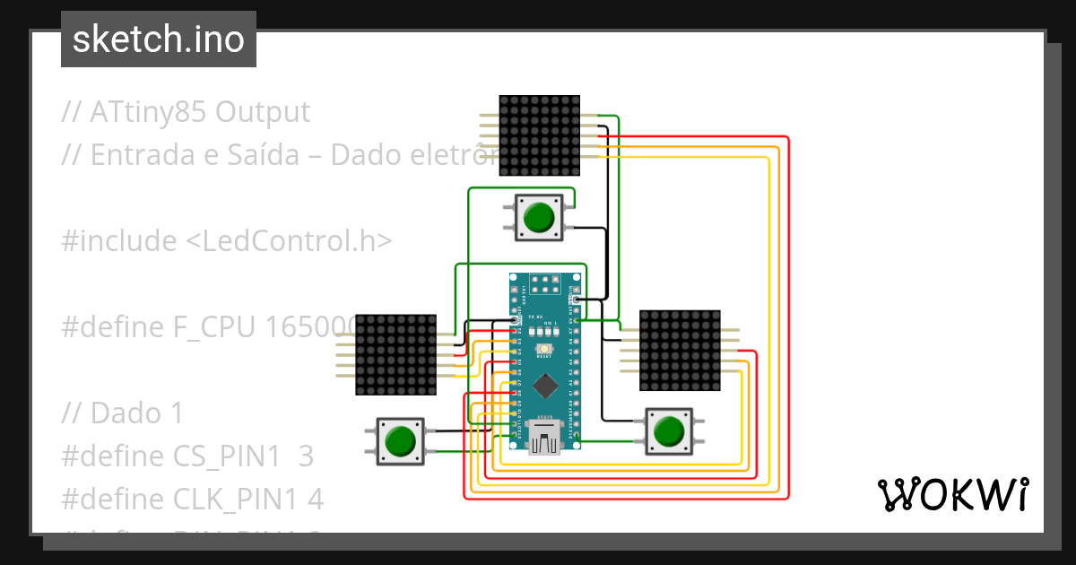 dado_dos - Wokwi ESP32, STM32, Arduino Simulator