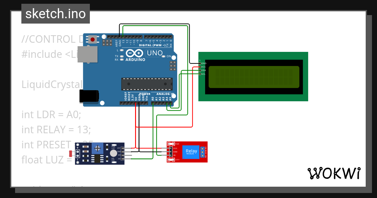 Control de Luz - Wokwi ESP32, STM32, Arduino Simulator