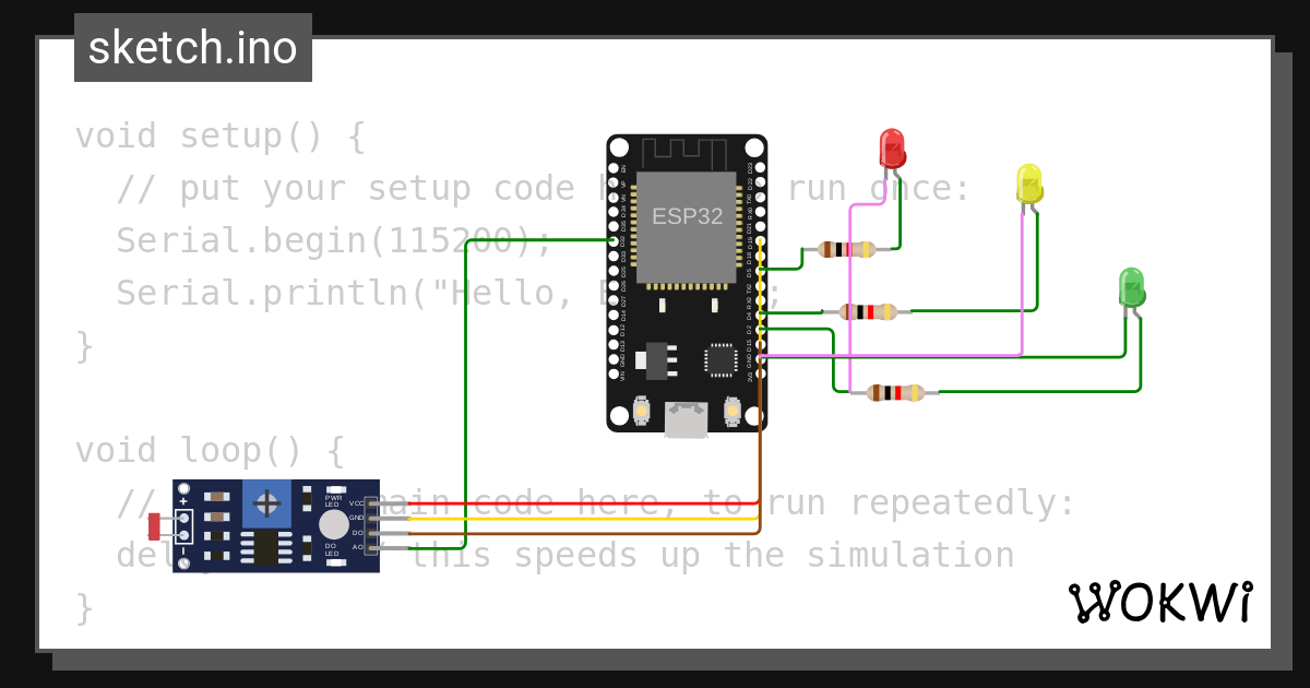 Distance Sensor Wokwi Esp32 Stm32 Arduino Simulator 9392