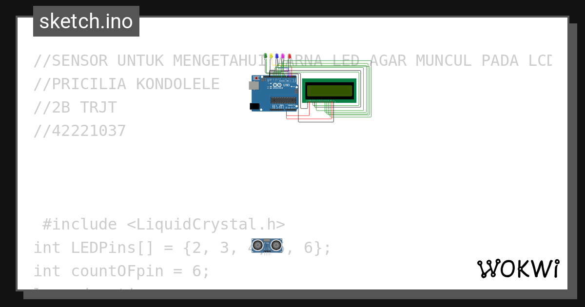 Sensor Warna Pada Led Pricilia Kondolele Wokwi Esp32 Stm32 Arduino Simulator 5200