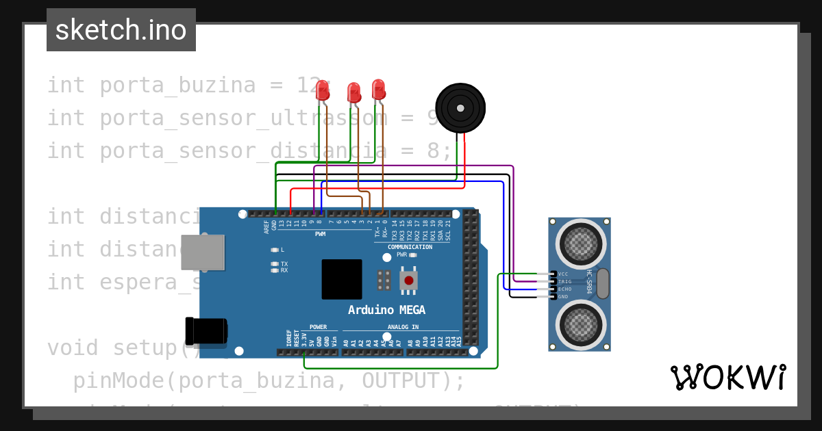 Sensor De Estacionamento Wokwi Esp32 Stm32 Arduino Simulator 