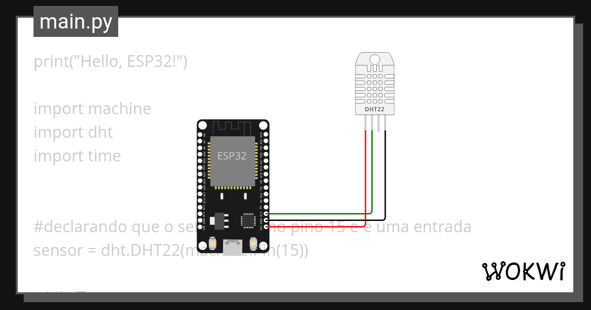 Sensor de temperatura - Wokwi ESP32, STM32, Arduino Simulator