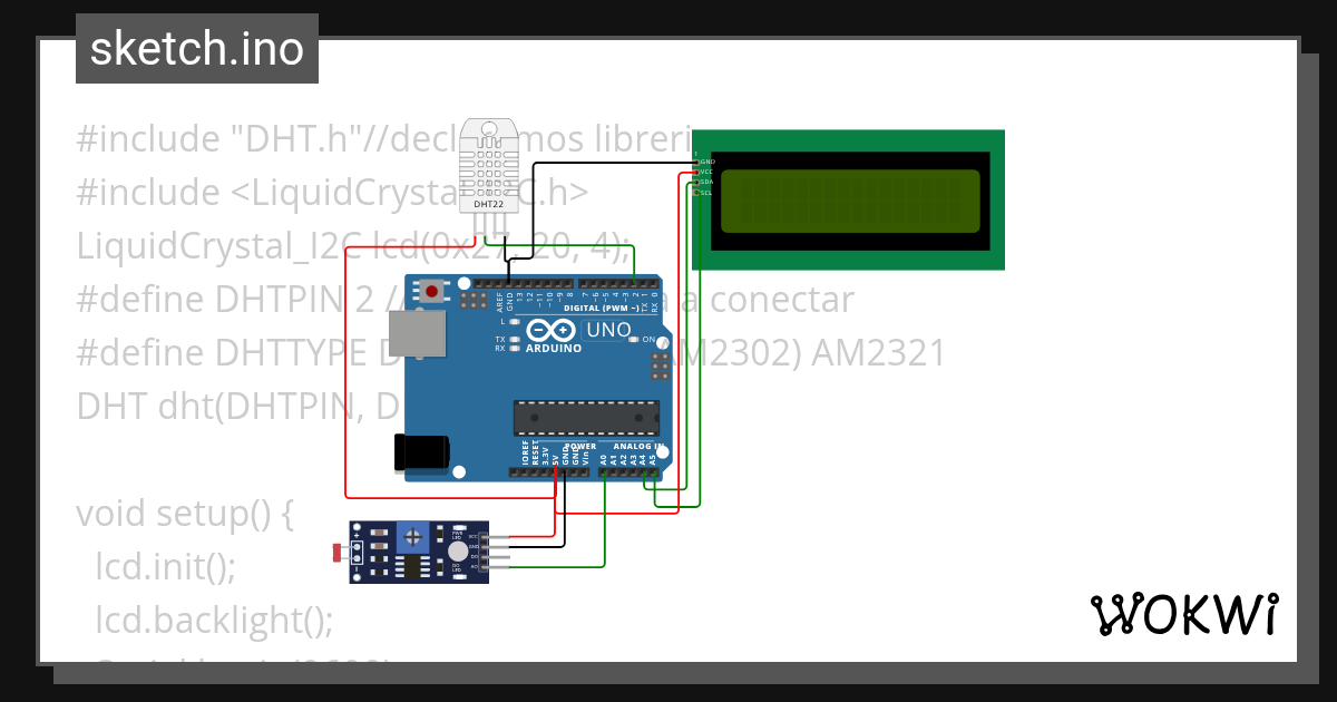 Sensor de humedad - Wokwi ESP32, STM32, Arduino Simulator