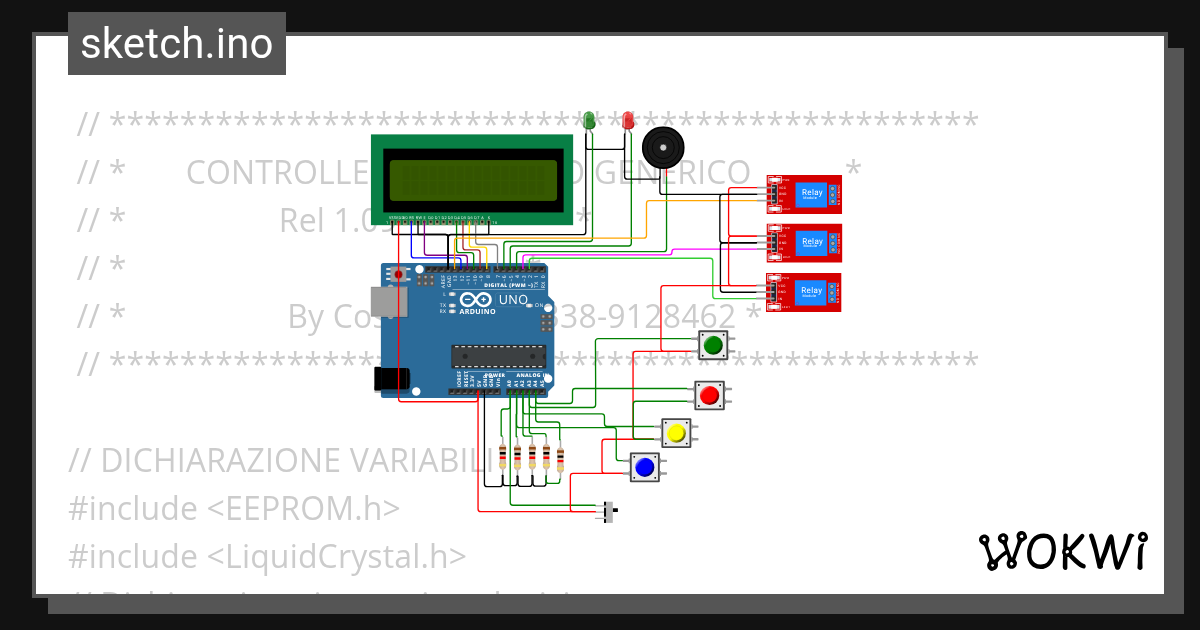 Cruscotto Copy II 1.09 - Wokwi ESP32, STM32, Arduino Simulator