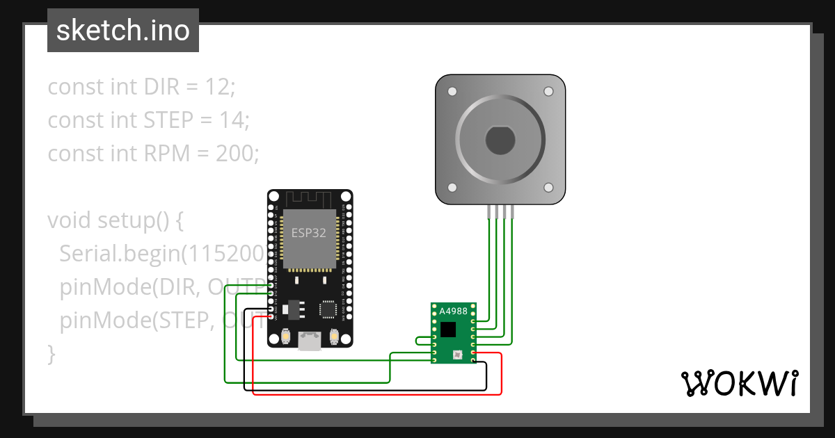 ESP32 Stepper - Wokwi ESP32, STM32, Arduino Simulator