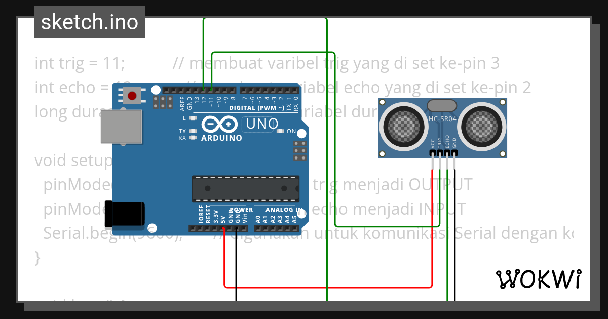 ultrasonic - Wokwi ESP32, STM32, Arduino Simulator