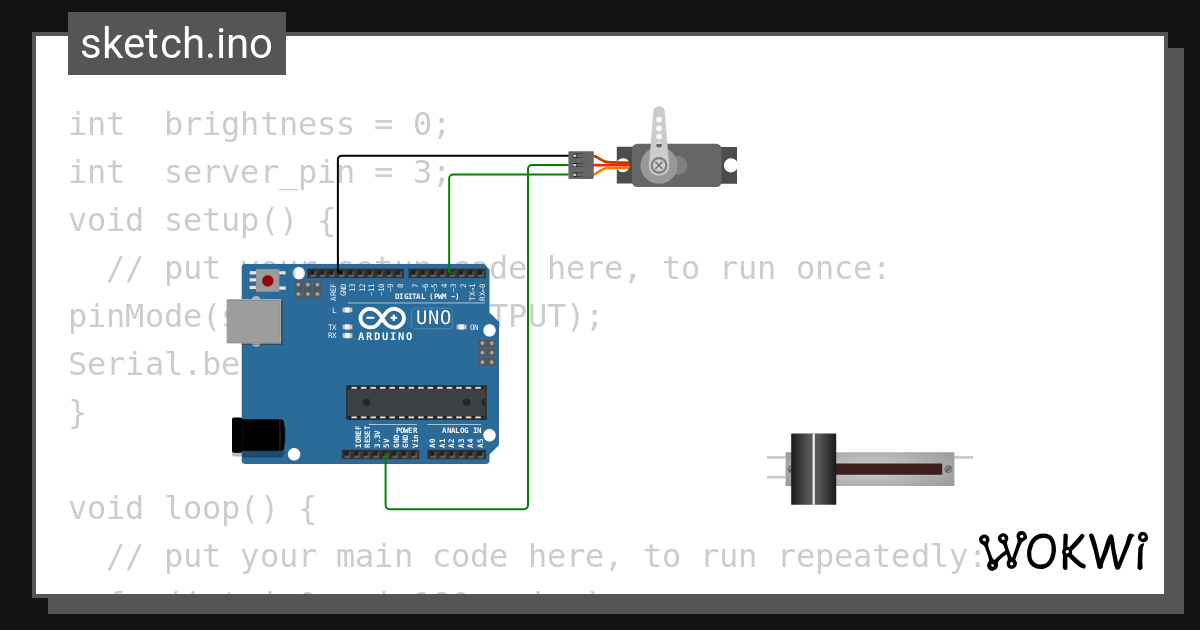 伺服电机 Wokwi Esp32 Stm32 Arduino Simulator 