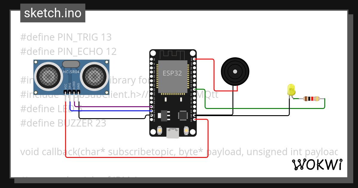 gokul's ultrasonic - Wokwi ESP32, STM32, Arduino Simulator