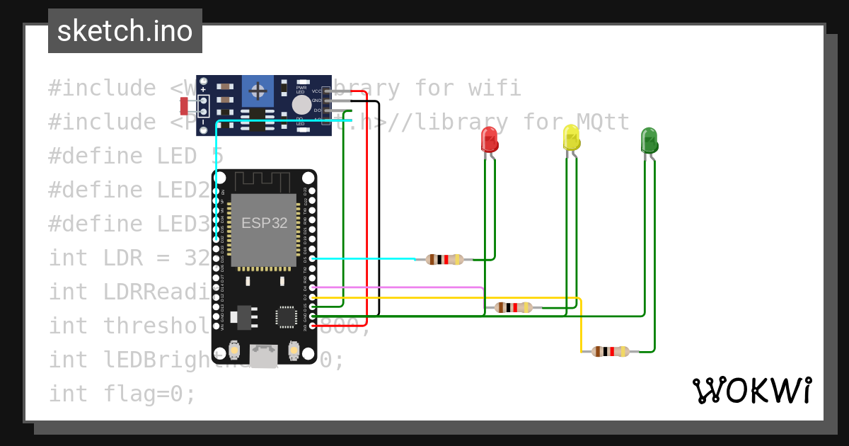 Streetlight Wokwi Esp32 Stm32 Arduino Simulator 1002