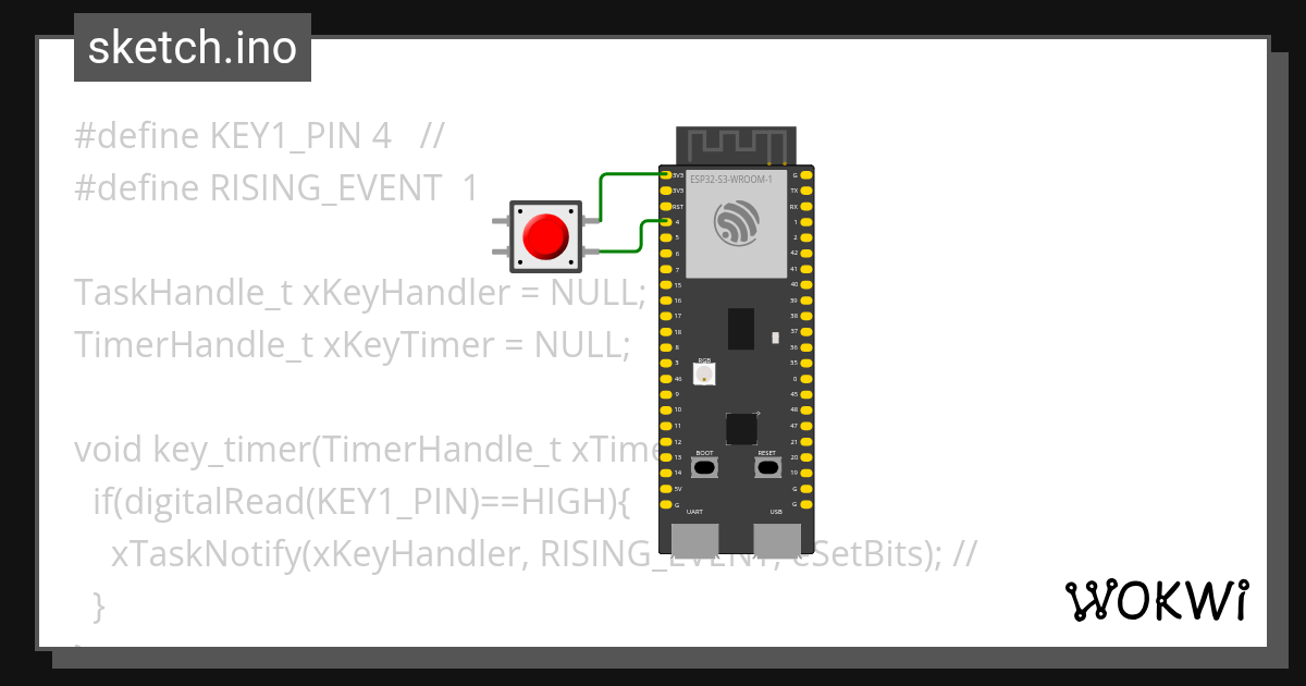按键中断 定时器去抖 Wokwi Esp32 Stm32 Arduino Simulator 