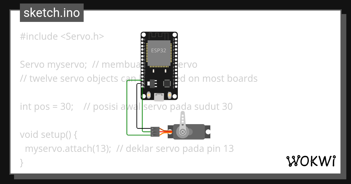 Modul4 Servo Perlahan Wokwi Esp32 Stm32 Arduino Simulator 