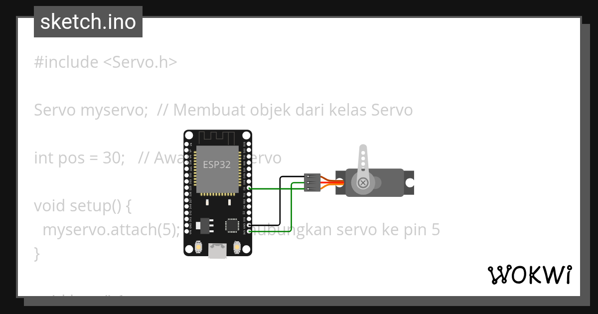 Servo30sinstant Wokwi Esp32 Stm32 Arduino Simulator 
