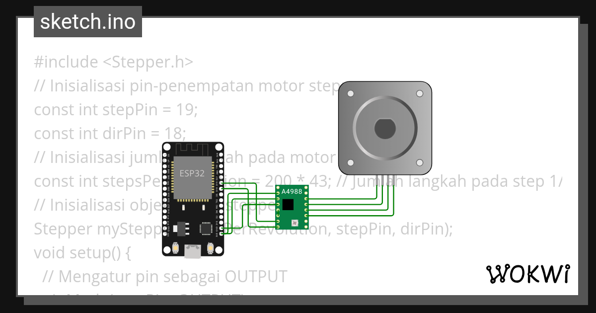 60 Derajat 18 Step Wokwi Esp32 Stm32 Arduino Simulator 3712