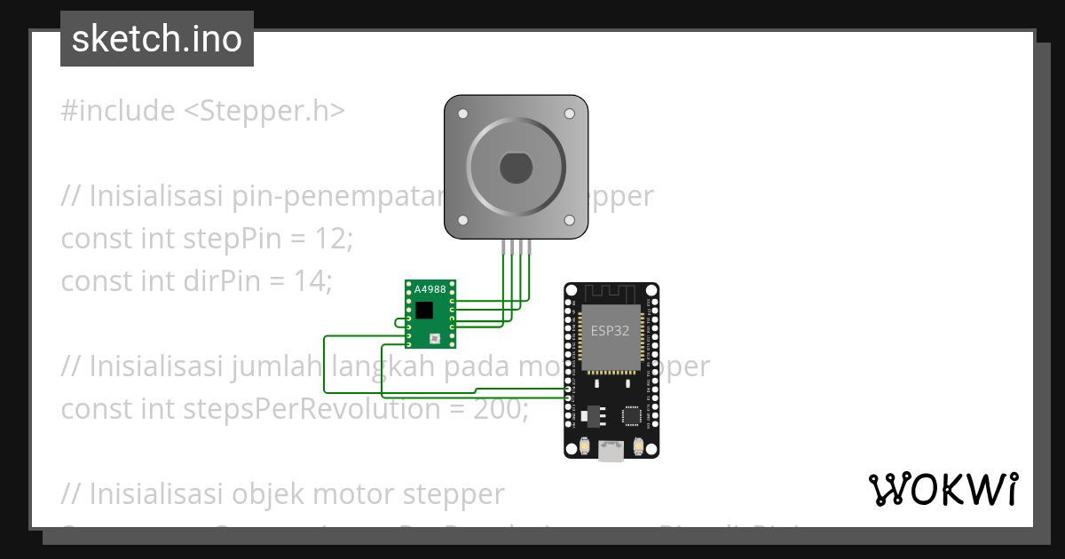 Motor Stepper Hero Wokwi Esp32 Stm32 Arduino Simulator 1895