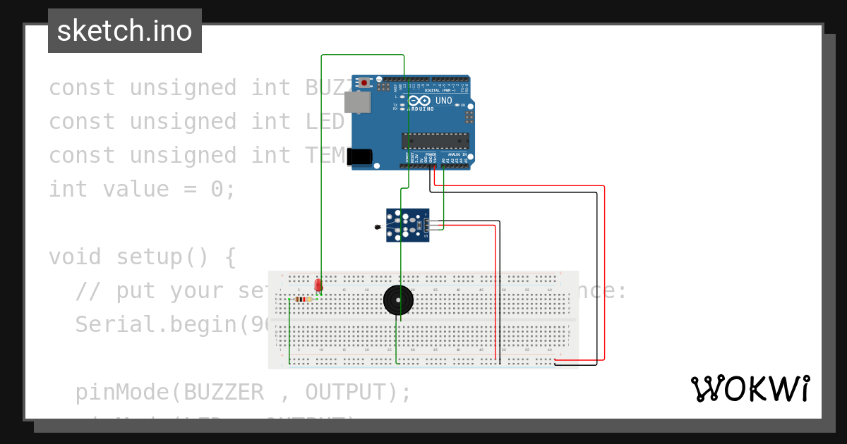 Temprature Sensor Wokwi Esp32 Stm32 Arduino Simulator