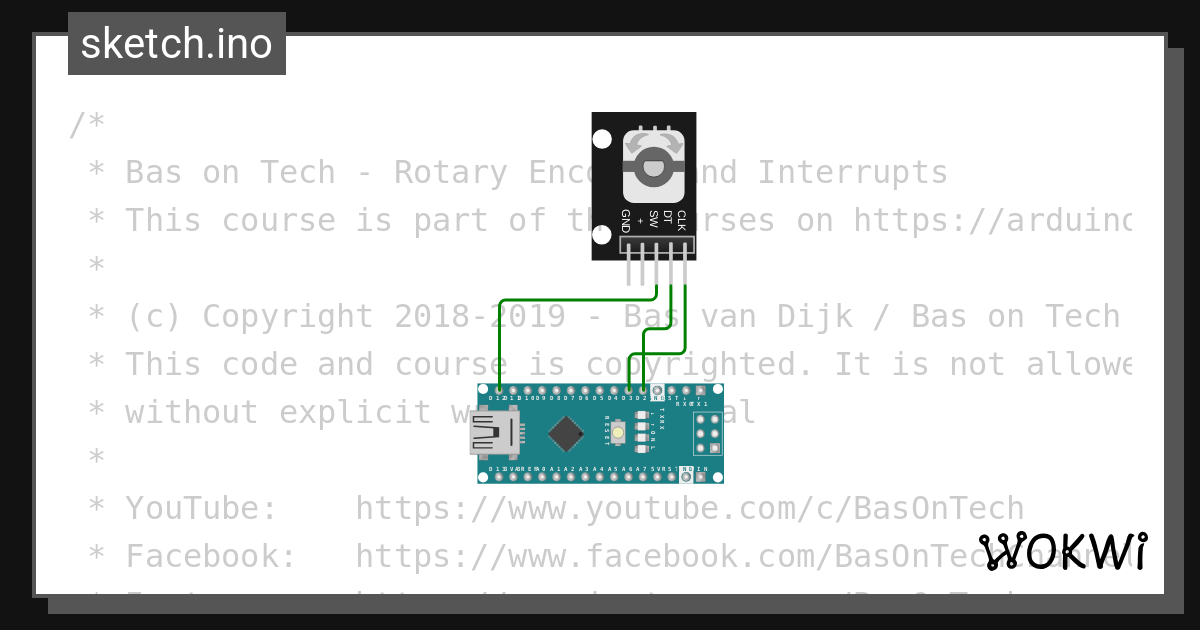 Rotary Encoder And Interrupts Wokwi Esp32 Stm32 Arduino Simulator