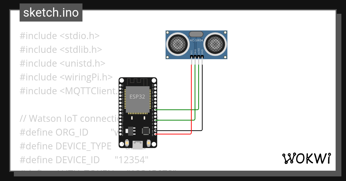 Ultrasonic - Wokwi ESP32, STM32, Arduino Simulator