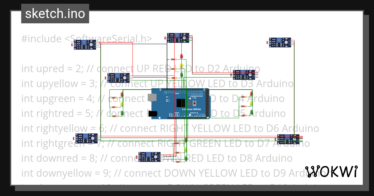 Traffic Light - Wokwi ESP32, STM32, Arduino Simulator