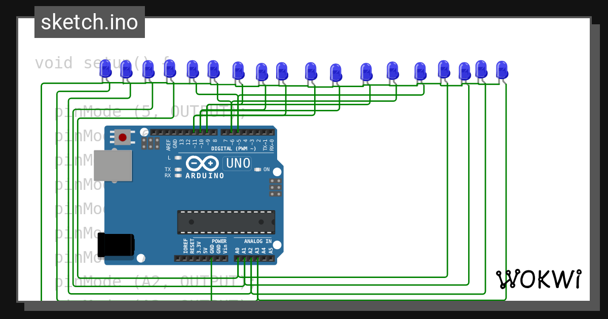 Arduino Knight Rider 10 Wokwi Esp32 Stm32 Arduino Simulator 1630