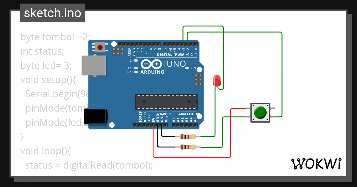 belajar 1 - Wokwi ESP32, STM32, Arduino Simulator
