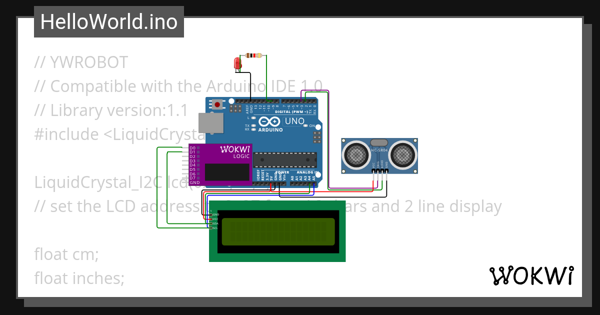 A Virtual Tape Measure Copy - Wokwi ESP32, STM32, Arduino Simulator