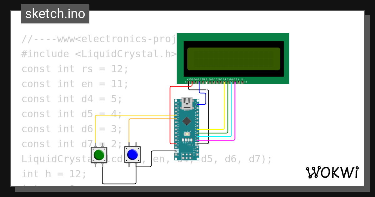 Digital Clock Main Project Wokwi Esp32 Stm32 Arduino Simulator 0911