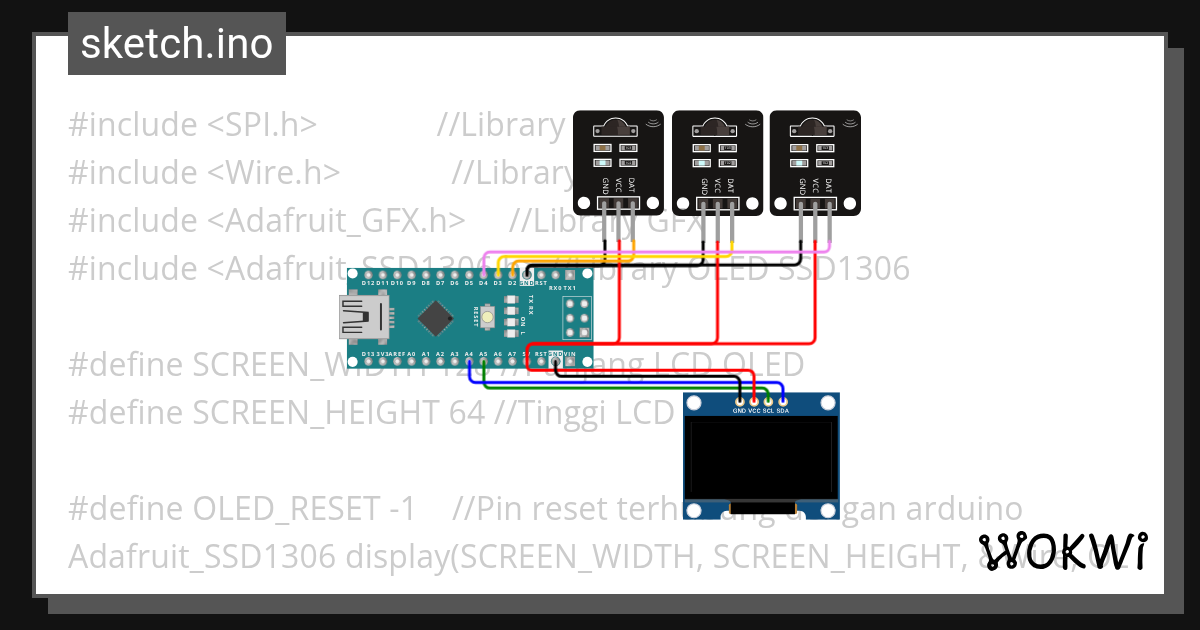 Timer Lap Code 3 mobil Start Stop - Wokwi ESP32, STM32, Arduino Simulator