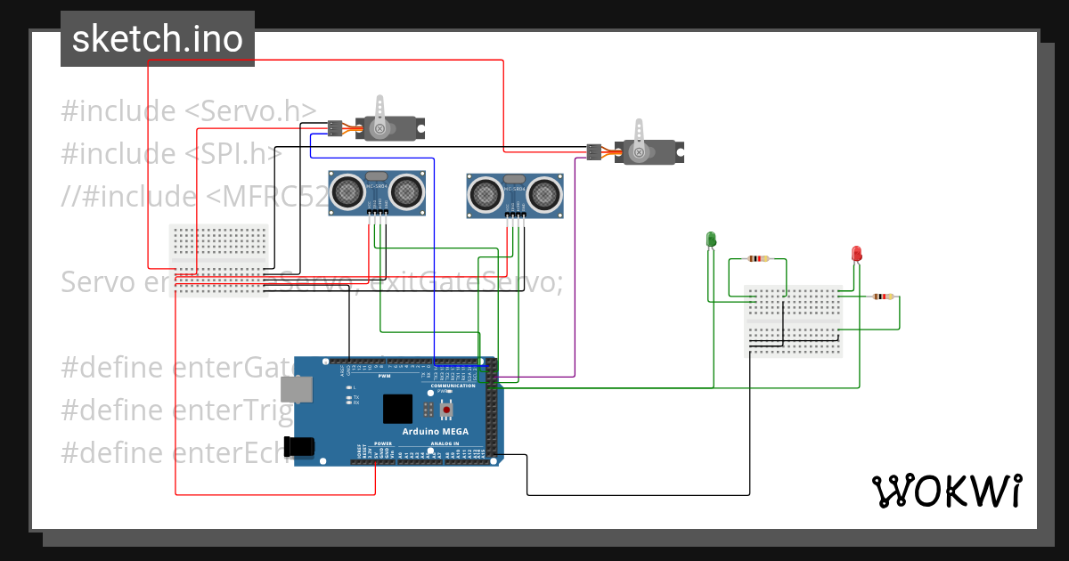 Parking - Wokwi ESP32, STM32, Arduino Simulator