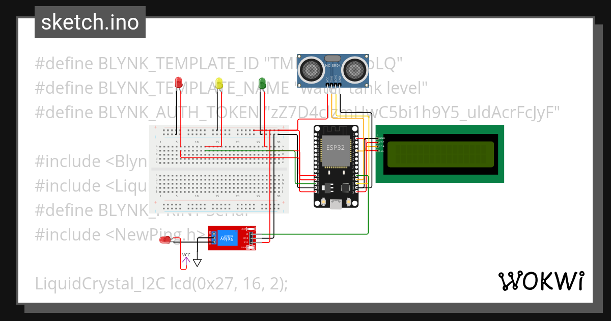 Water Level Wokwi Esp32 Stm32 Arduino Simulator 