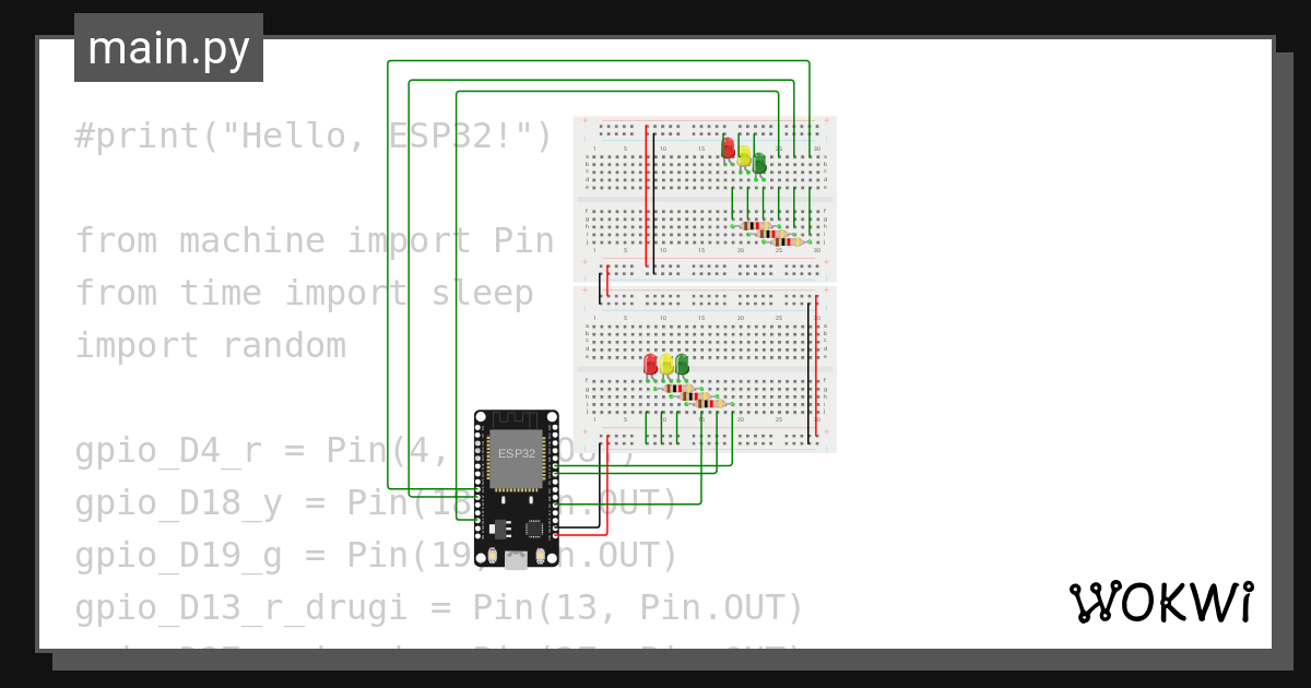 Semafor Dva Wokwi Esp32 Stm32 Arduino Simulator 1119