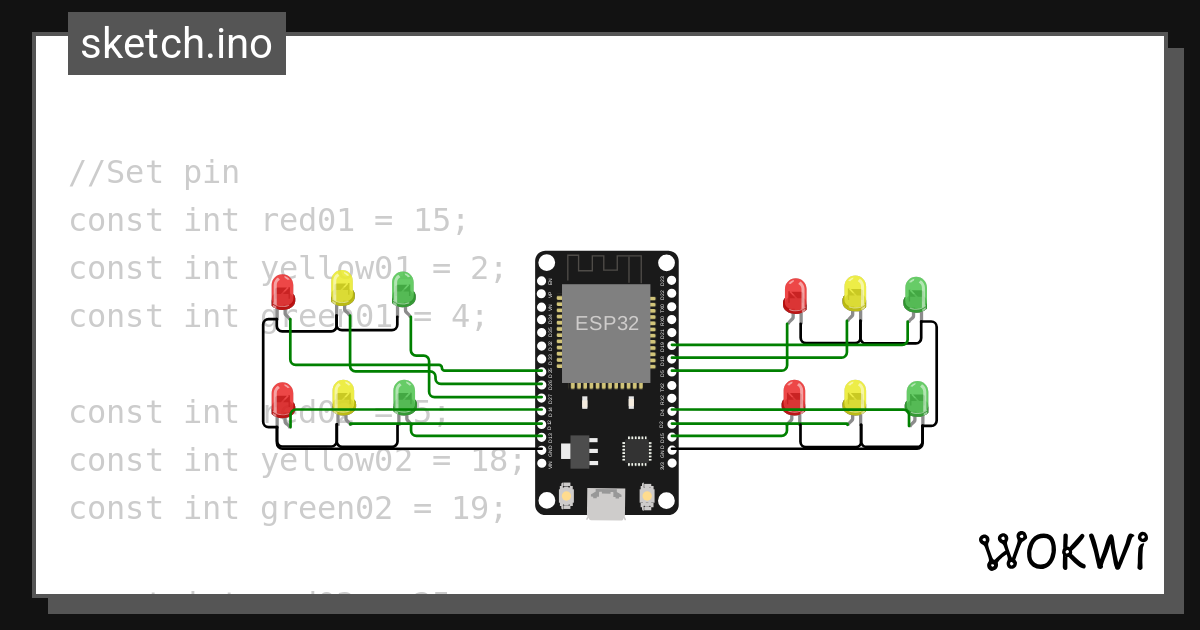 ้homework Traffic Light Mr Maiphet 18 Wokwi Esp32 Stm32 Arduino Simulator