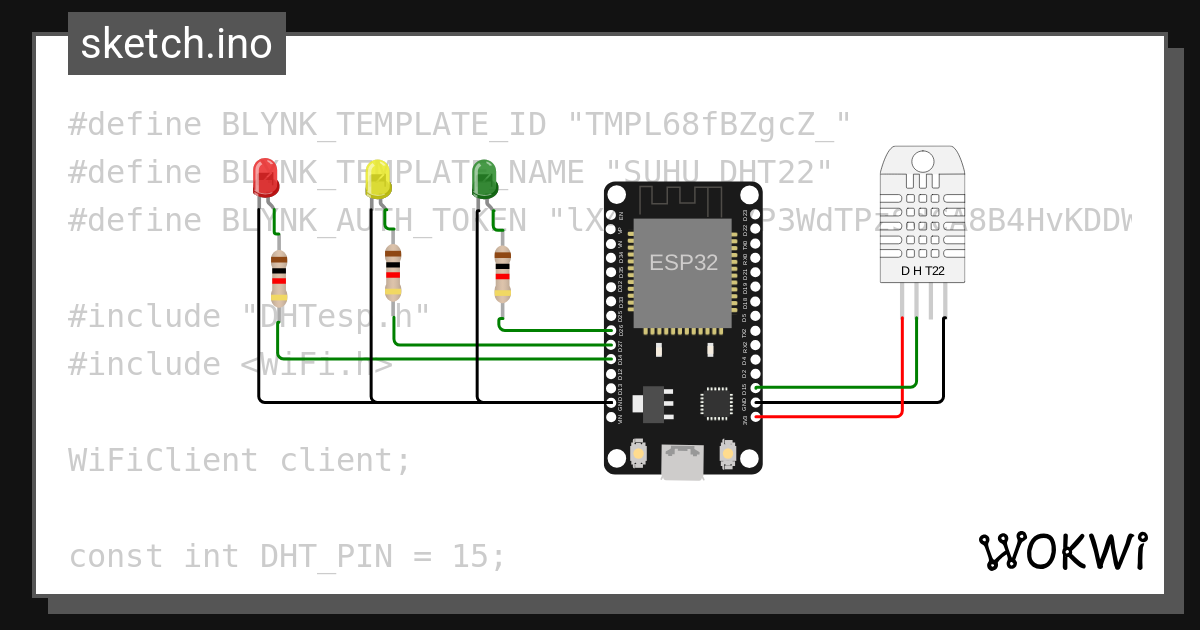 Sensor Suhu Wokwi Esp32 Stm32 Arduino Simulator 6721