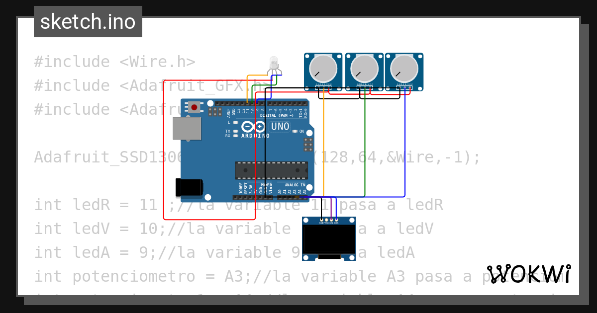 Ejercicio 5 Pantalla Oled Wokwi Esp32 Stm32 Arduino Simulator 5110