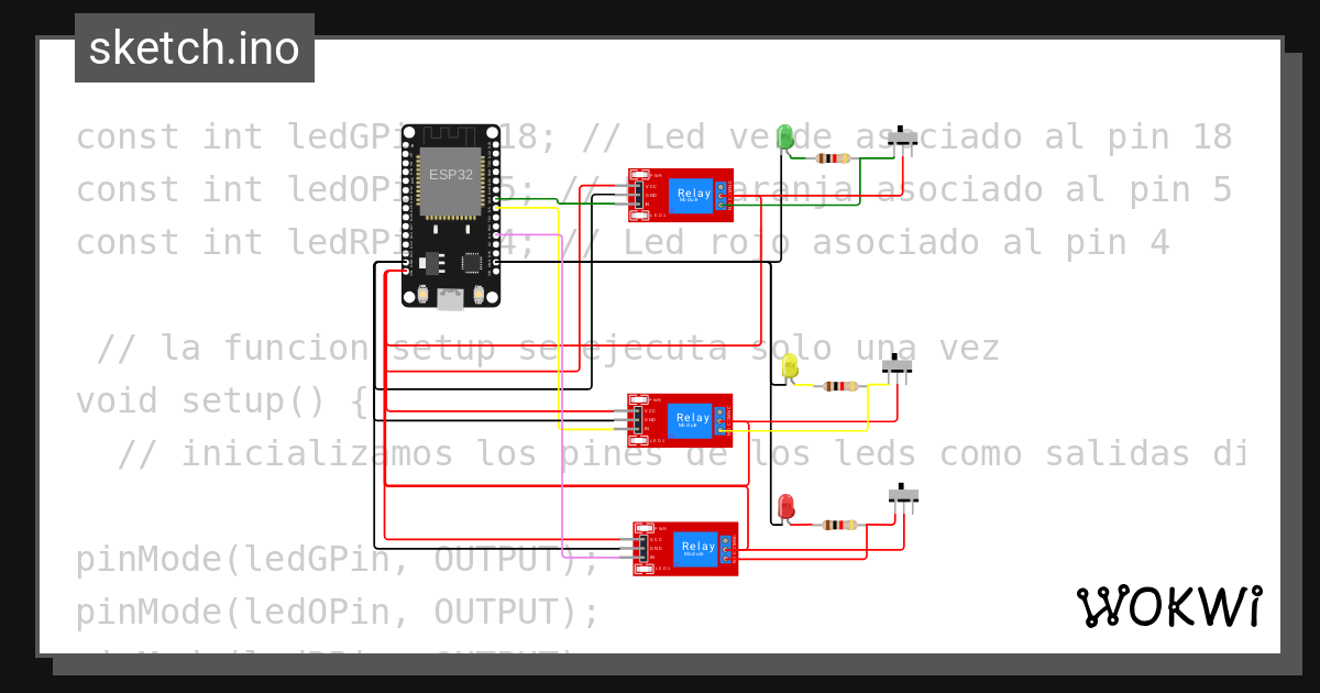 Semáforo Wokwi Esp32 Stm32 Arduino Simulator