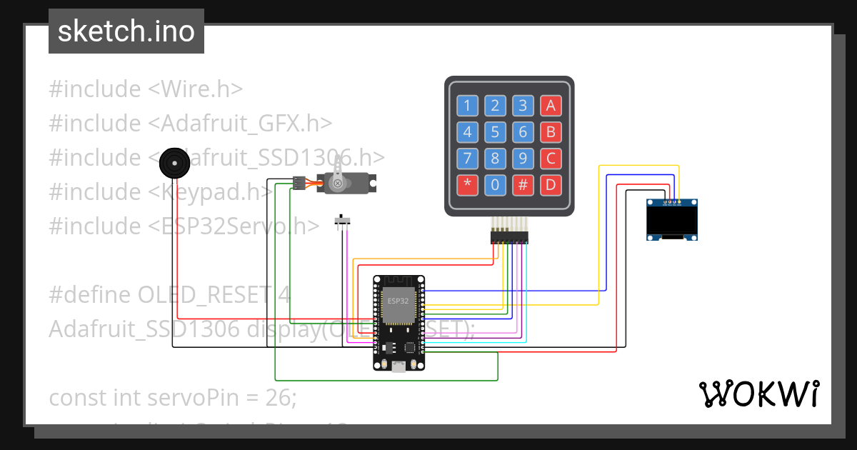 tugas membuat loker - Wokwi ESP32, STM32, Arduino Simulator